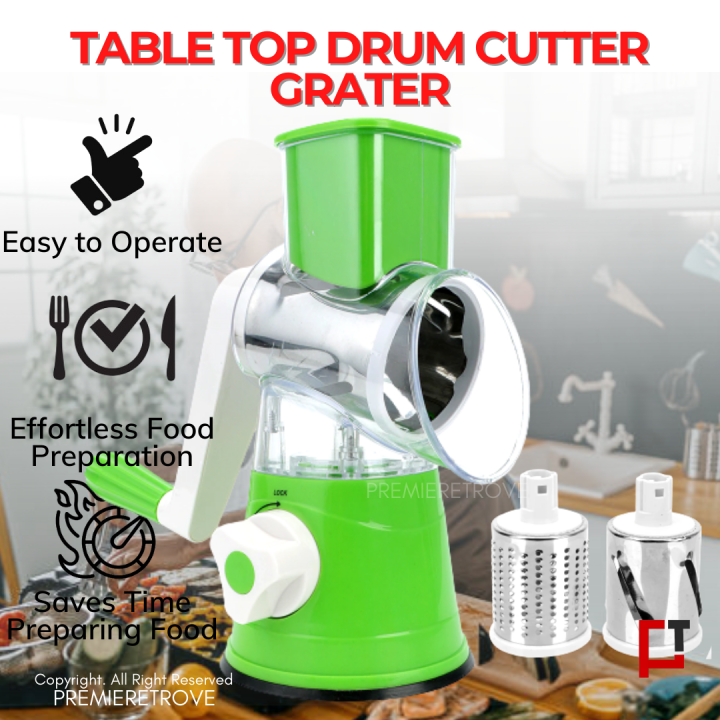 Multifunctional Drum Grater & Slicer | Vegetable Chopper & Cutter Set ...