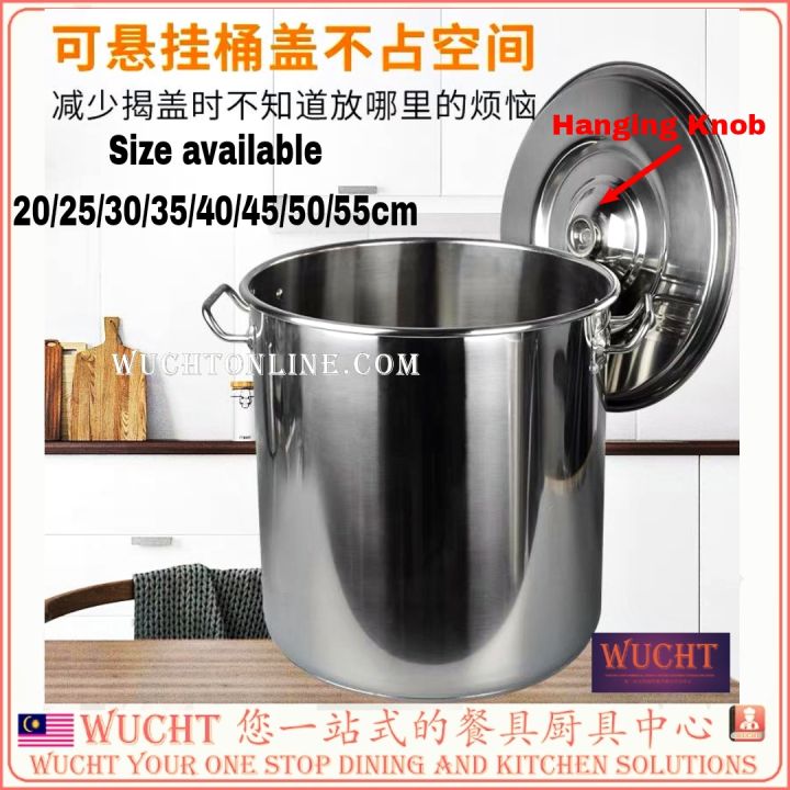 【WUCHT】55cm Commercial NP PLUS STOCK POT 0.7mm Cover with Hook 130L ...