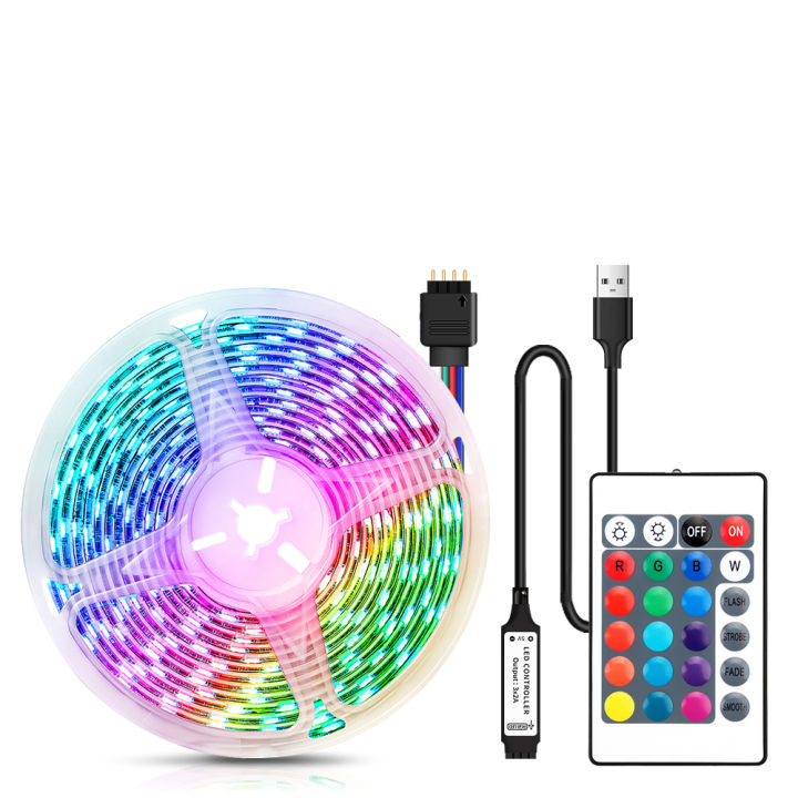 LED Strip Lights Bluetooth 1-5M RGB 5050 SMD NON Waterproof Flexible Tape Ribbon Diode DC 5V USB ...