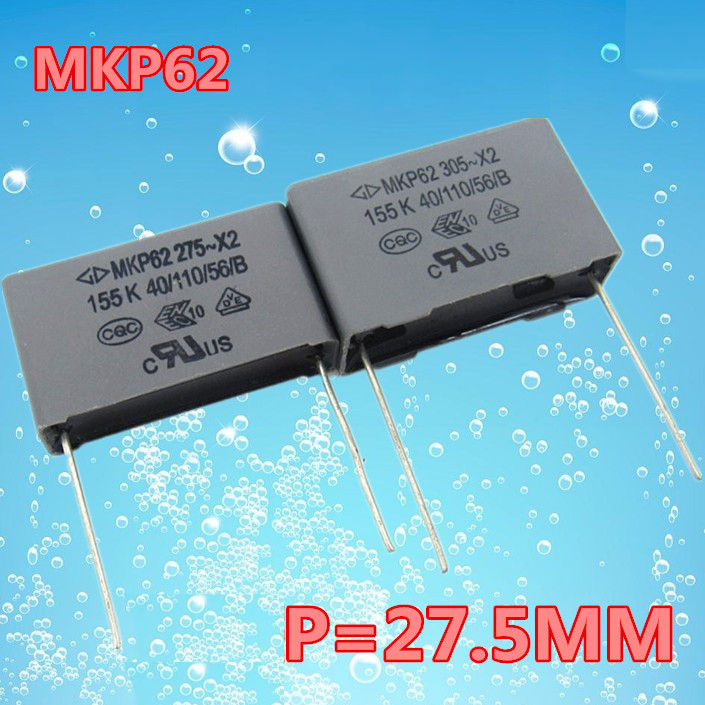 MKP62 safety capacitor X2 275VAC 155K 1.5UF 305VAC foot distance 27MM ...