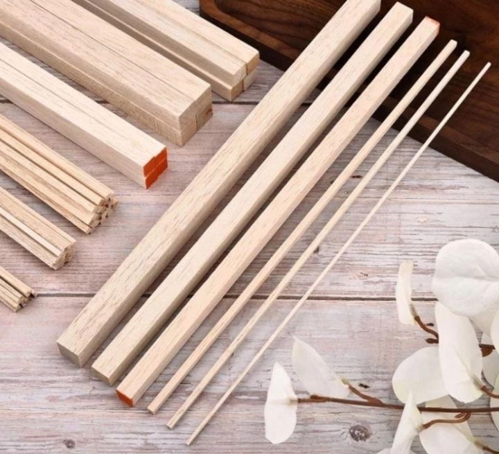 300mm Balsa Wood Rods 10 Pack – Soft Wooden Sticks for Model Making ...