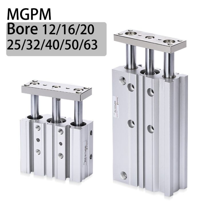 MGPM SMC Type Pneumatic Compact Guide Air Cylinder MGPM 12/16/20/25/32/40 Stroke 10/20/30/40/50 ...
