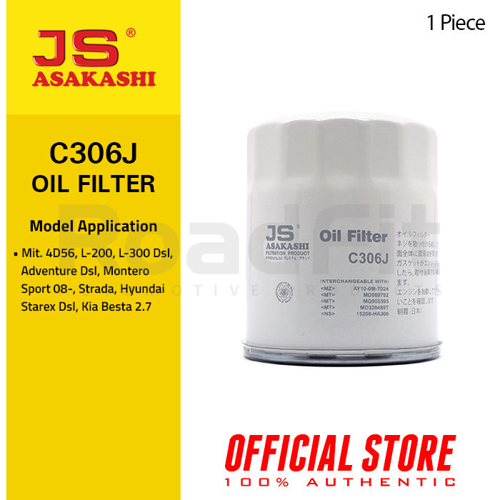 Roadfit JS Oil Filter C306J For Mitsubishi 4D56, L200, L300 DSL ...