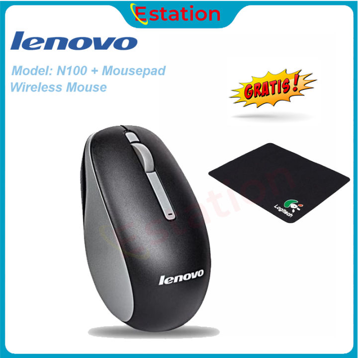 PAKET Lenovo wireless two-way mouse N100 dan Mousepad | Lazada Indonesia