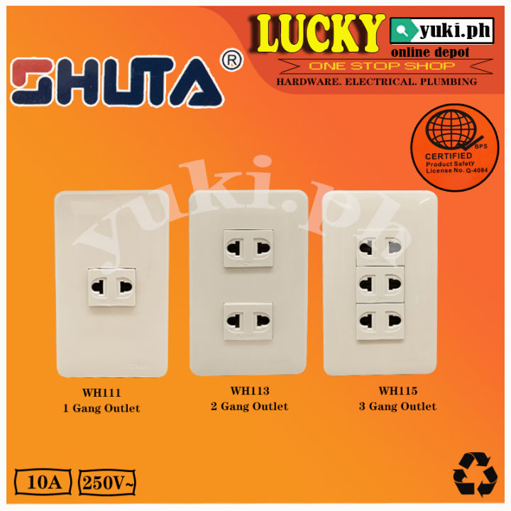 SHUTA CLASSIC SERIES OUTLET (1GANG/2GANG/3GANG) SOLD PER PIECE | Lazada PH