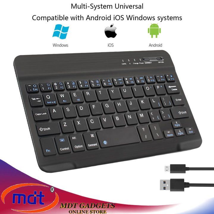 Ultra-Slim Bluetooth Keyboard Portable Mini Wireless Keyboard ...