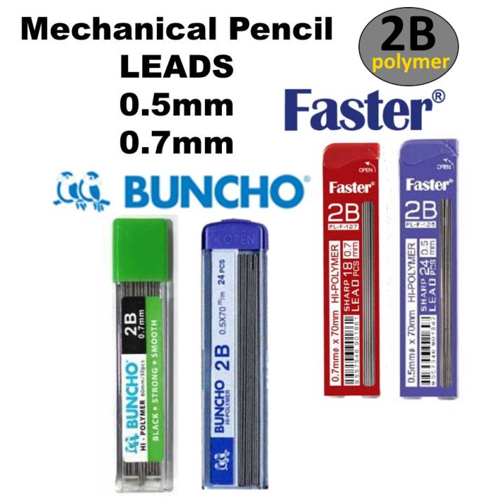 STABILO Lead Mechanical Pencil Leads 0.5mm 0.7mm Buncho Faster (Ubat ...
