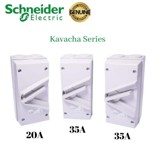 Schneider ( WHT ) 20A/ 35A/ 63A 3Pole Outdoor Weatherproof Enclosed ...