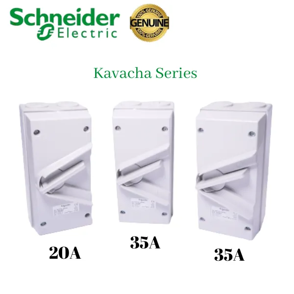 Schneider ( WHT ) 20A/ 35A/ 63A 3Pole Outdoor Weatherproof Enclosed Isolator Switch | Lazada