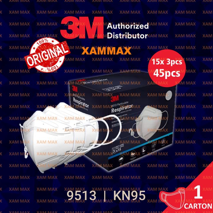 3M Mask KN95 9513 - 3M Mask KN95 - 3pcs/pck ( 15 Packs = 1 Carton) All ...