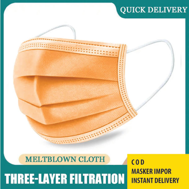 DISPOSABLE FACE MASK 3ply 50pcs MASKER EARLOPS MEDIS SURGICAL CARE 3 ...