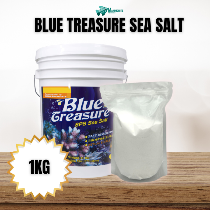 Blue Treasure SPS Sea Salt (1kg) Repacked Aquarium Salt For Marine Fish ...