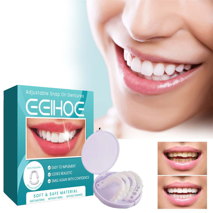 Smilelili💕 EELHOE Adjustable Snap On Denture Temporary Filling Teeth ...