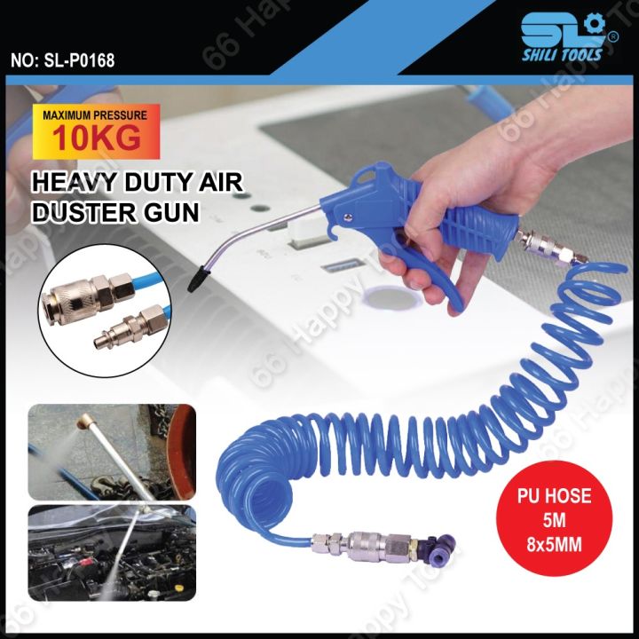 SL Tools Heavy Duty Air Duster Gun SP-P0168 5 Meter PU Air Hose Spring ...