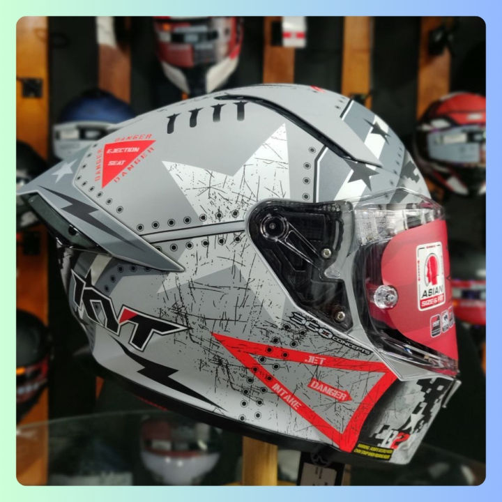 Kyt r2r pro assault matt grey dual visor fullace helmet jzen | Lazada PH