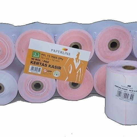 KERTAS KASIR 75X65 2PLY KERTAS ROLL 75 X 65 PAPERLINE PRINTER KASIR 2 ...