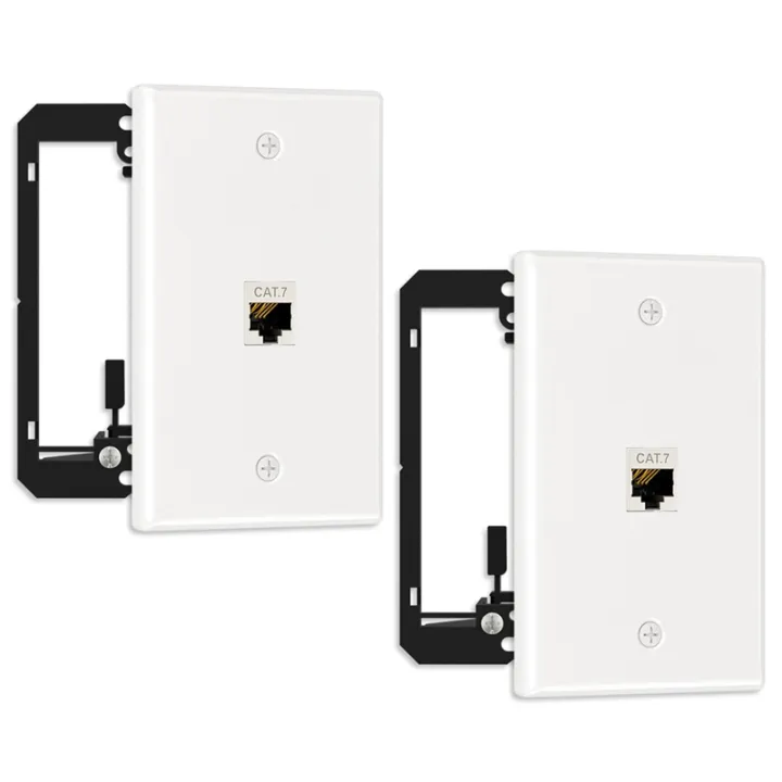 1 Port Ethernet Wall Plate(2 Pack), RJ45 Connector Assembly with ...