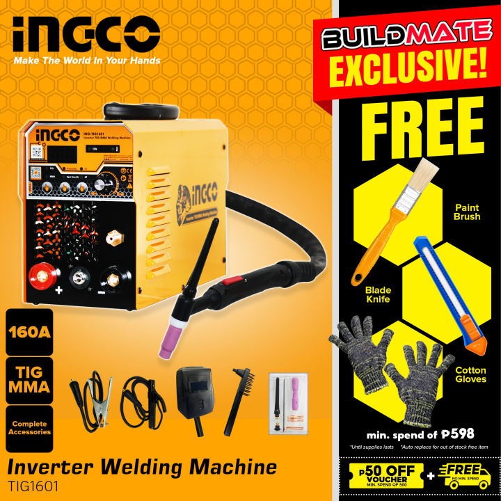 INGCO Dual 2 in 1 TIG / MMA Portable Inverter Welding Machine TIG1601 ...