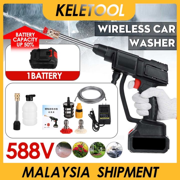 cordless water jet battery high Pressure gun washer bateri Handheld ...