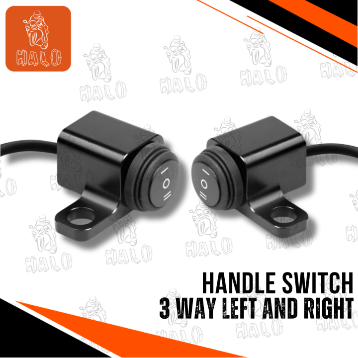 [HALO MOTOR] MINI DRIVING LIGHT MIRROR MOUNT 3 WAY SWITCH WITH HAZARD ...