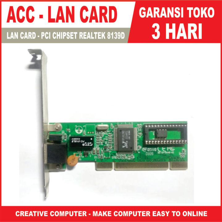 LAN CARD - PCI CHIPSET REALTEK 8139D | Lazada Indonesia
