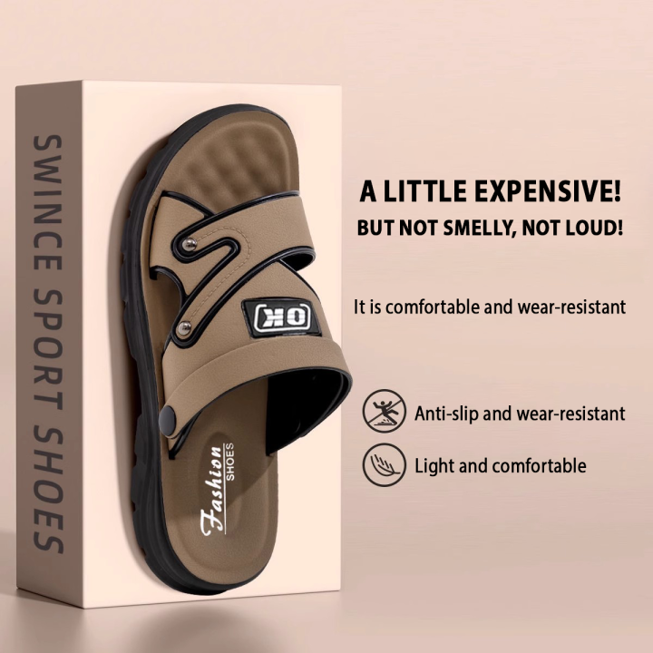 Mens sandals outdoor chinelas men slipper non-slip men's sandal ...