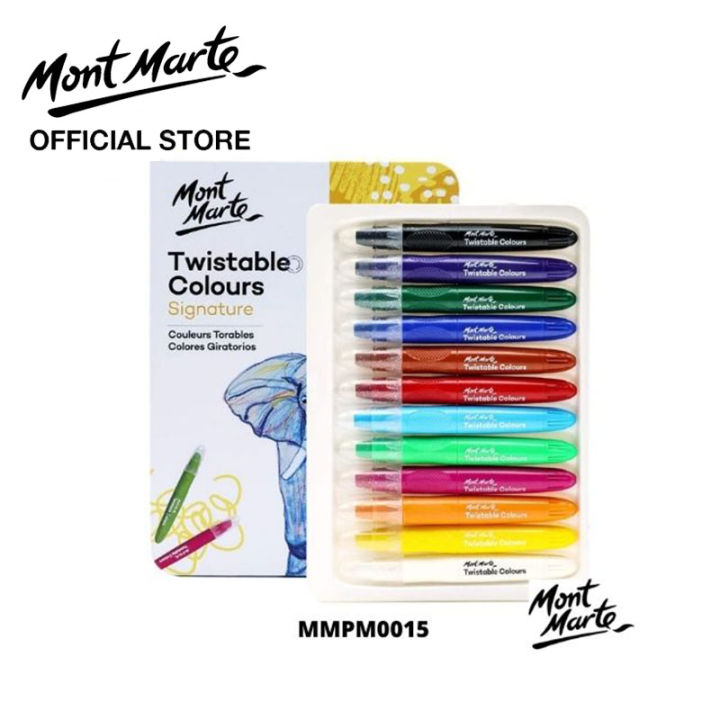 Mont Marte Studio Twistable Colours 12pc Tin Box | Lazada Singapore