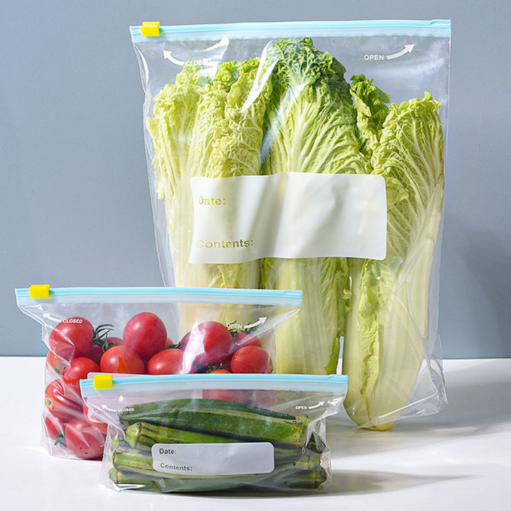 Calistouk Reusable Zip Lock Bag Food Fresh Keeping Microwaveable ...