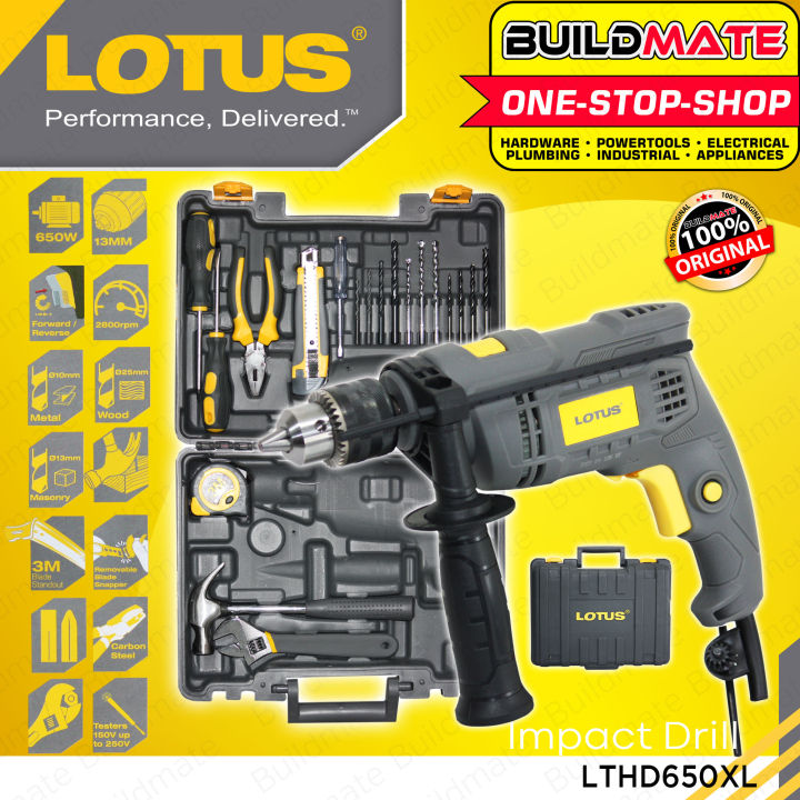 POWERHOUSE | LOTUS DIY TOOLKIT Impact Hammer Drill Tools Set 650W ...