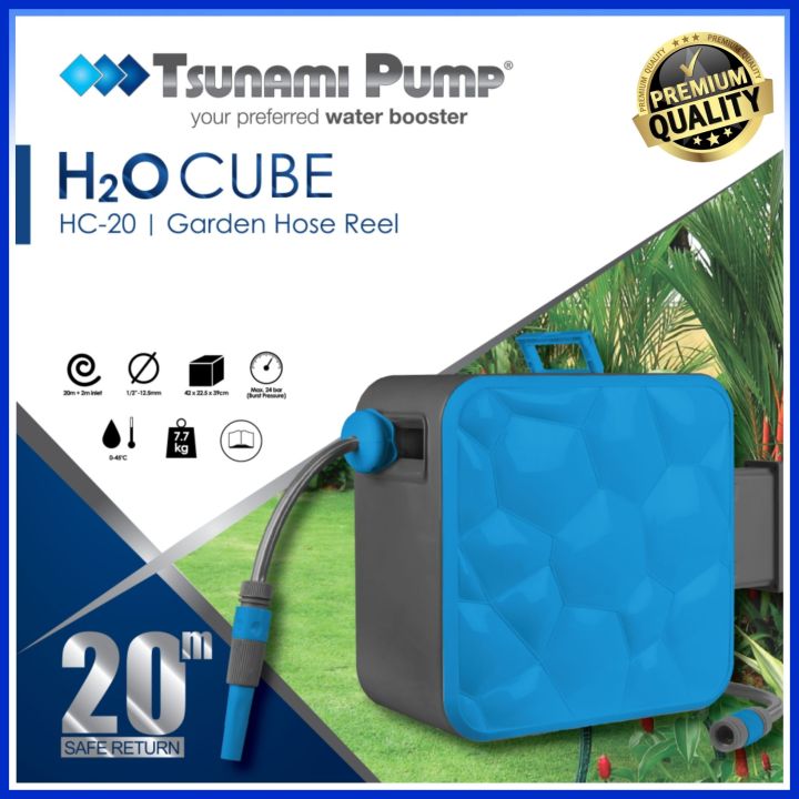 Tsunami Pump H2O Cube Garden Hose Reel HC-20 | Lazada