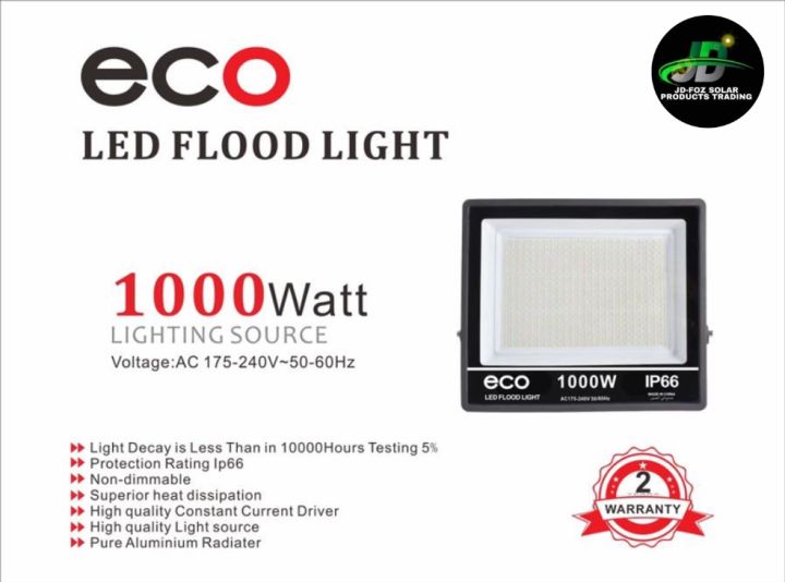 JD-FOZ LED FLOOD LIGHT (ECO-1000W) | Lazada PH