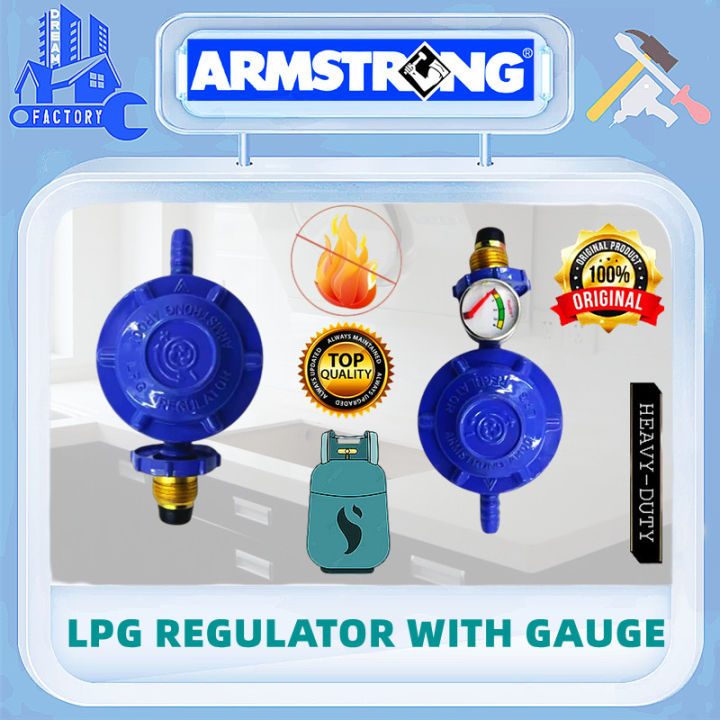ARMSTRONG LPG Regulator W/ Gauge Adjustable Pressure Gas Autosafety ...