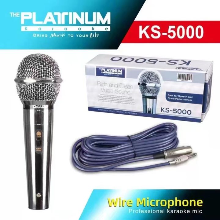 Original Meet Platinum Karaoke High-End Dynamic Wired Microphone New Style Microphone | Lazada PH