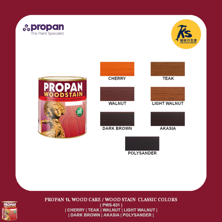 PROPAN Wood Care / Wood Stain Classic Colors PWS-631 1 LTR Cat Kayu ...