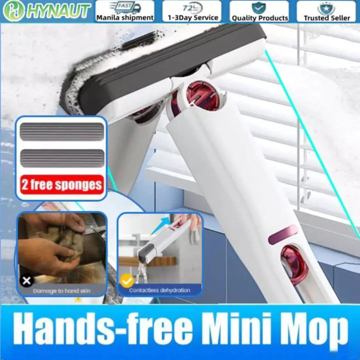HYNAUT Floor Mop Map With Squeezer Sponge Mop Self Cleaning Mop Mini ...