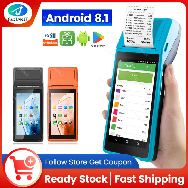 PDA POS Handheld device Pos terminal built in thermal bluetooth printer ...