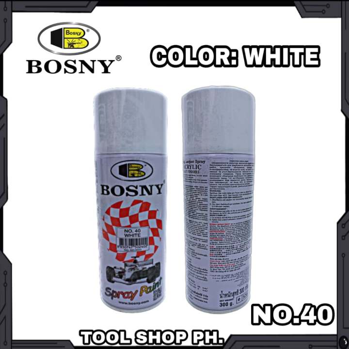 BOSNY SPRAY PAINT NO. 40 WHITE | Lazada PH