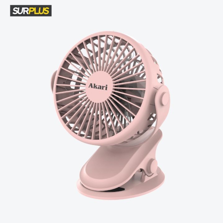 COD Surplus Akari Portable Clip-On Rechargeable Fan | Lazada PH