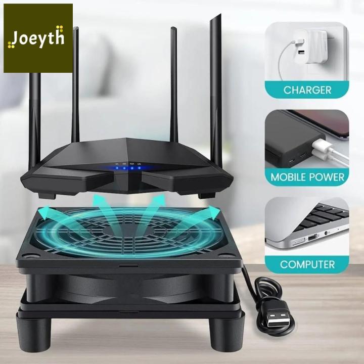 JOEYTH Protective Net Router Cooling Fan DC 5V Dual Fans USB Radiator ...