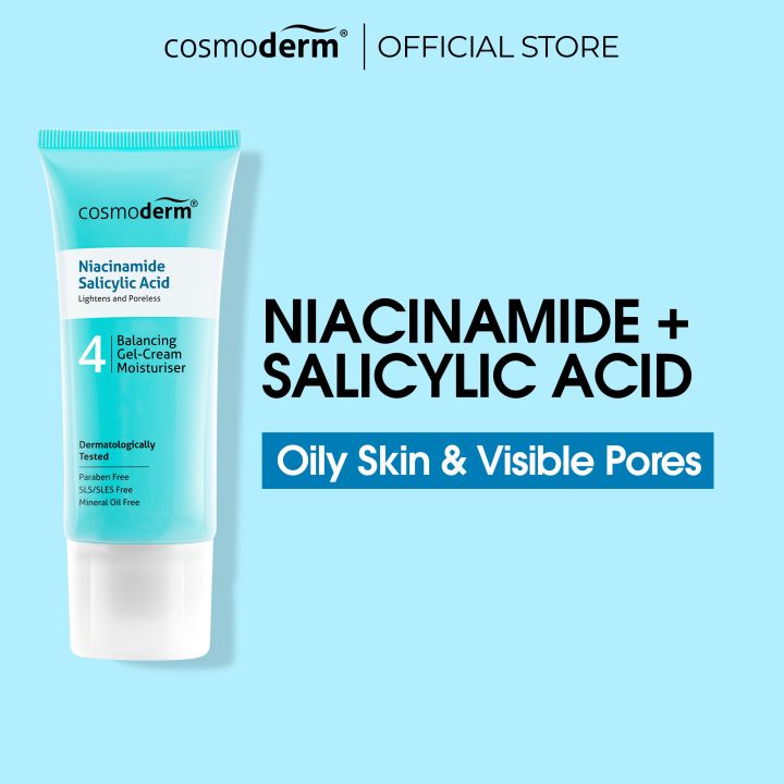 Cosmoderm Niacinamide Salicylic Acid Balancing Gel-Cream Moisturiser ...