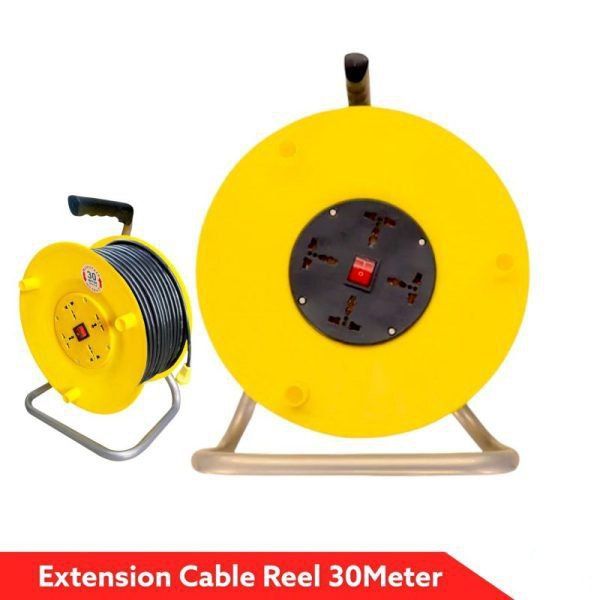 20Amperes Heavy Duty Cord Reel Drum Type Extension Cord 100ft/30Meters ...