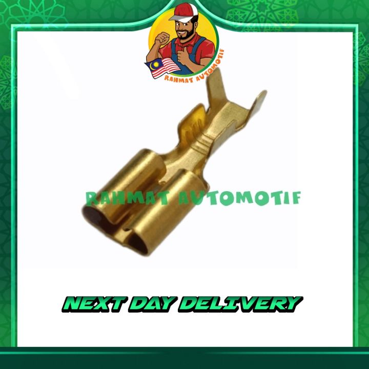 6.3mm Car Speaker Relay Fuse Pin Brass Copper Terminal Clip Connector ...