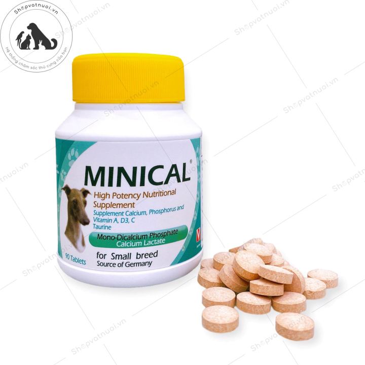 Viên Bổ Sung Canxi Photpho Và Vitamin A D3 C Cho Chó Mèo Con Hiệu Minical TSD | Lazada.vn