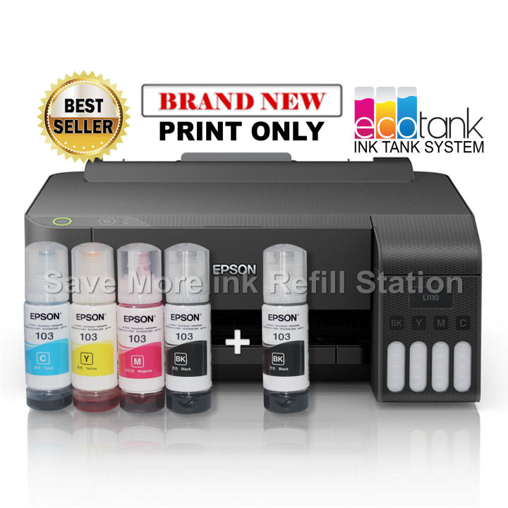 EPSON L1110 Printer with Original ink and Eco Tank/CiS Continuous ink ...
