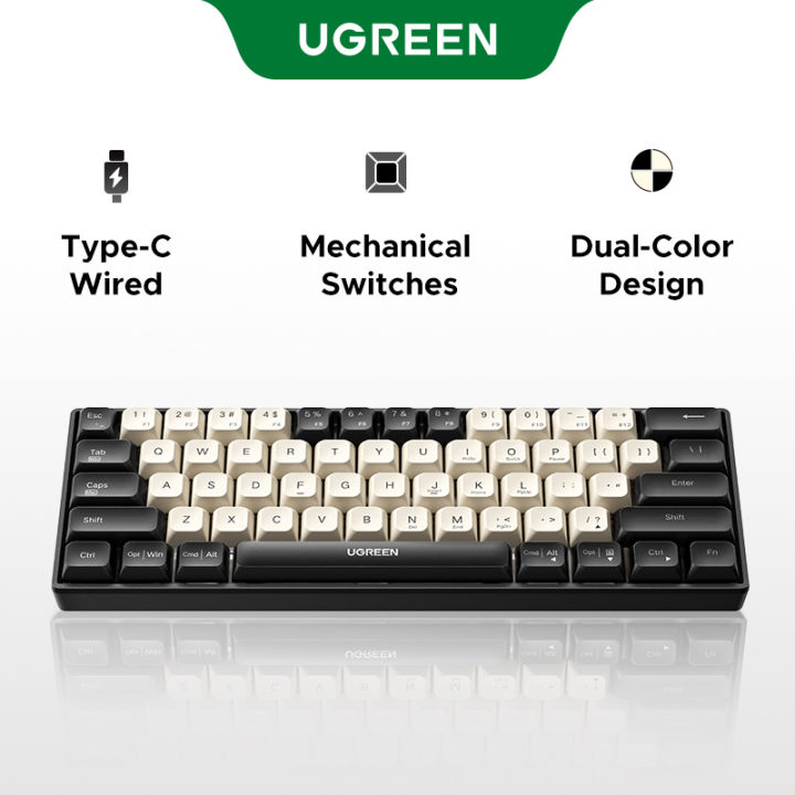 UGREEN Red Switch Mini Mechanical Keyboard Wired Mechanical Axis 61 ...