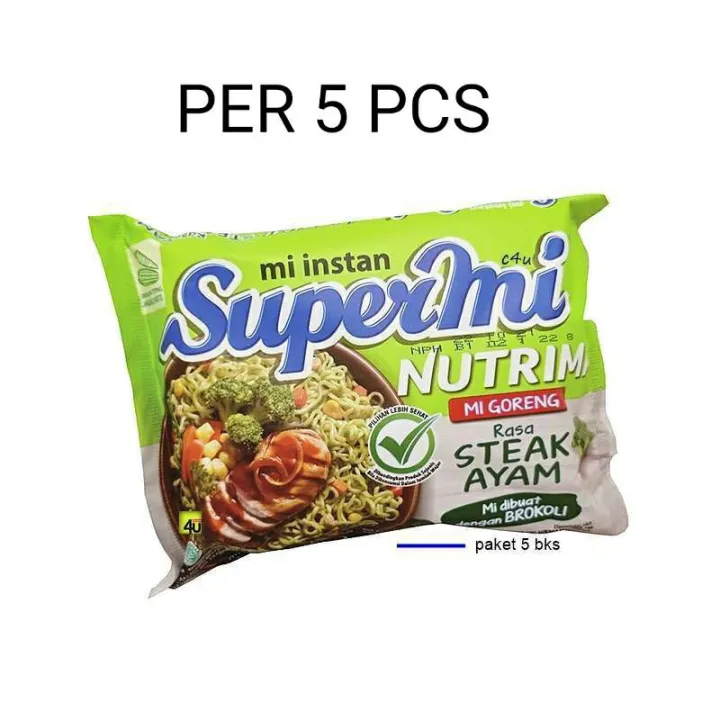 Supermi nutrimi rasa steak ayam per 5 pcs | Lazada Indonesia