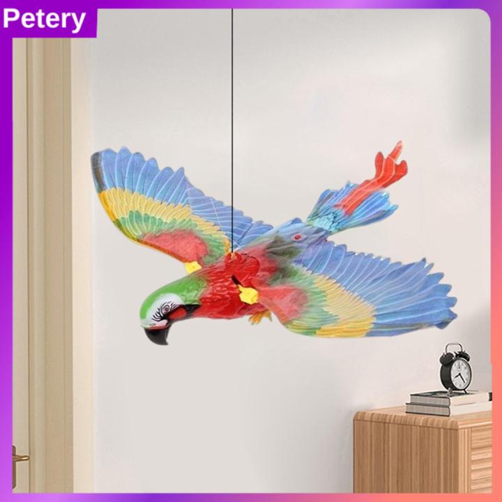 Petery Electric Hanging Flying Bird Toy Jump Exercise Realistic Image ...