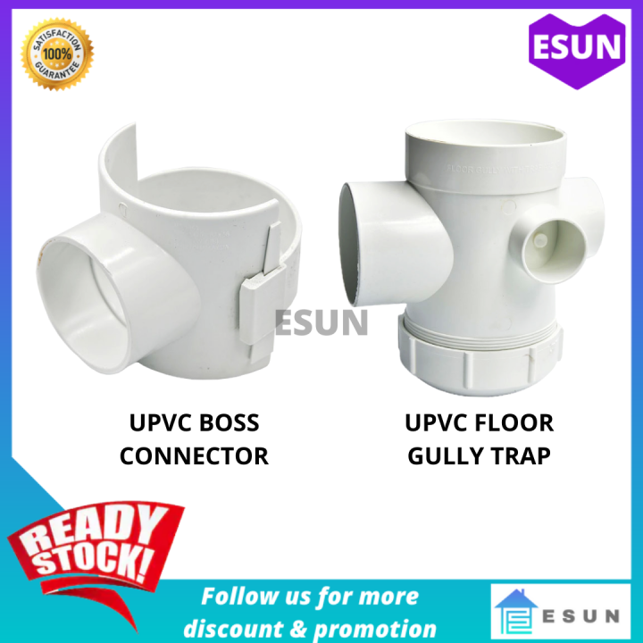 UPVC Boss Connector Floor Gully Trap Pipe Fitting Connectors Water Pipe ...