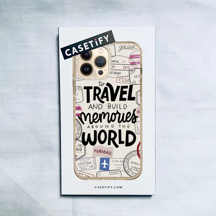 CASETiFY X TRAVEL WORLD Beige Case IPhone 14 13 12 11 Pro Max Mini XS ...