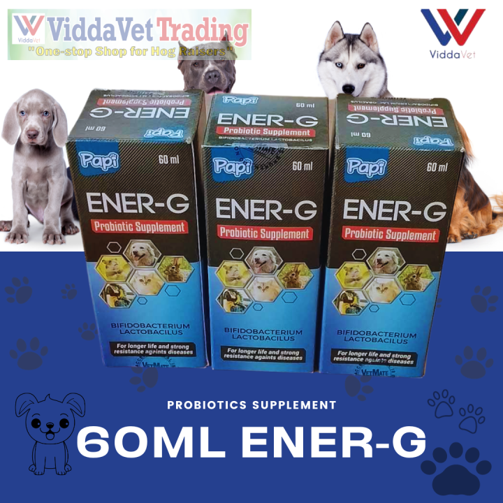 Papi EneG probiotic supplement 60ML lactobacilus for pets dog cat ...